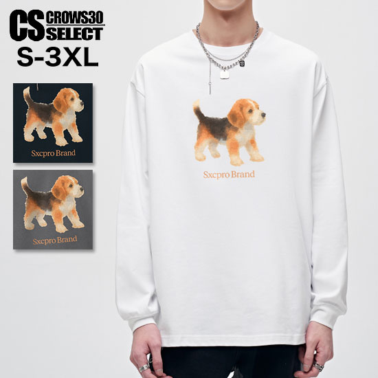 当店の洋服は細身シルエットになります。インポート商品など、サイズ交換・返品などが出来ない商品も数多くありますので、採寸表を必ず確認のうえ、ご注文いただきますよう、お願いいたします。[CROWS 30 SELECT]アニマルイラストプリントロ...