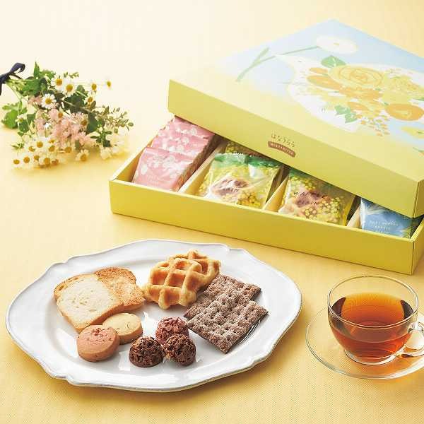 商品詳細商品名はなうらら 焼き菓子のおくりもの商品番号r26-7112-085メーカー品番HUR－30内容●焼きほろろクッキー×12（プレーン・いちご×各6）、スクエアパイ（ショコラ）×5、ワッフル（プレーン）×4、ラスク×6（シュガー・コ...