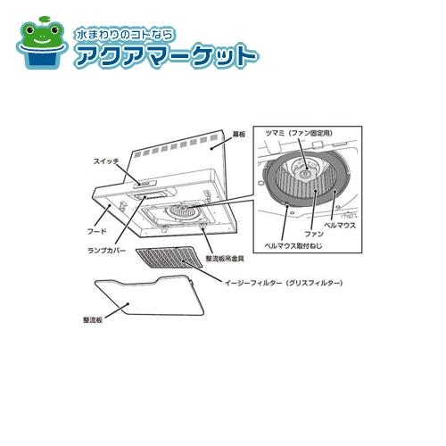 空気の流れを整え効率よく集煙するための整流板です。