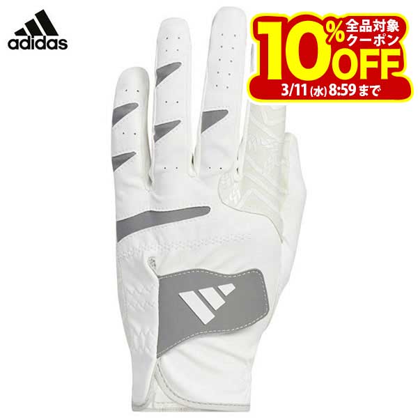 adidas アディダス メンズ コードカオス 25 ゴルフグローブ JTY37 IS6547 ホワイト/グレースリー　2024年モデル 「高グリップで強く握れる。」 さらに進化を遂げたコードカオスグローブ。最大の特徴である平側のシリコング...
