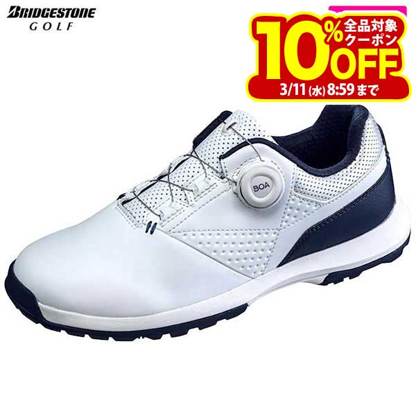 BRIDGESTONE ブリヂストン レディース ゼロ・スパイク バイター ライト ボア スパイクレス ゴルフシューズ SH2408 WN ホワイト/ネイビー　2024年モデル 裸足感覚の軽さを追求する軽量レディスモデル プロも認める「ゼロ...
