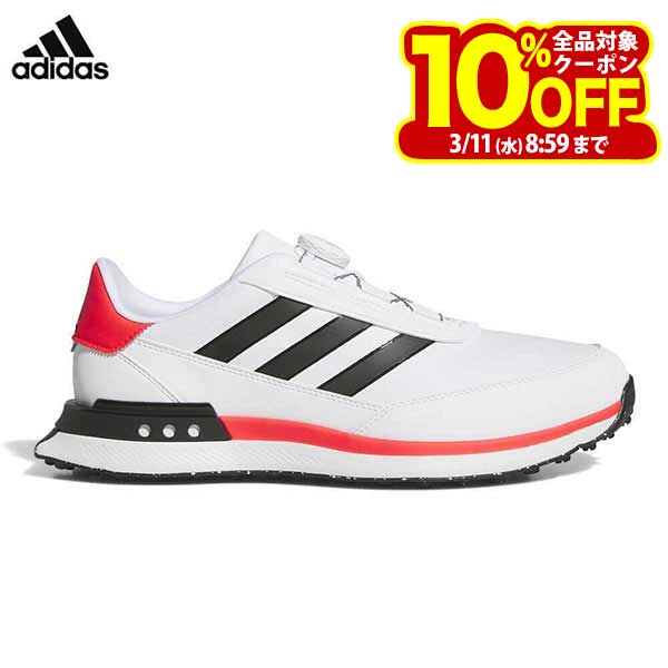 adidas アディダス メンズ S2G SL BOA ボア 24 スパイクレス ゴルフシューズ MDK92 JI4033 フットウェアホワイト/コアブラック/ルシッドレッド　2025年モデル 様々なシーンやコーデで履きやすいよりバーサタイ...