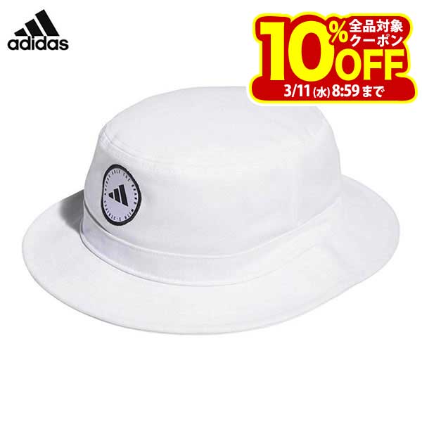 adidas アディダス ユニセックス コットン バケットハット KOV63 IQ2898 ホワイト　2025年モデル シンプルなワンポイントロゴのコットンバケットハット。さまざまなスタイリングにもマッチし、コースだけでなくカジュアルでも使...