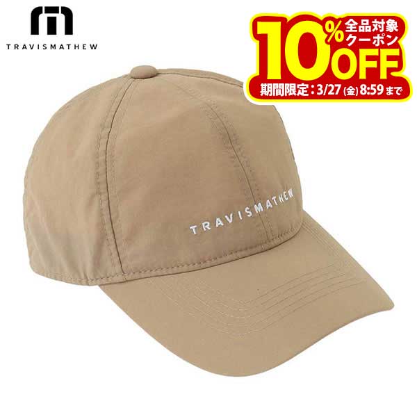 Travis Mathew トラヴィスマシュー メンズ ポリ キャップ 7AL946 2KHK ベージュ　2025年モデル シャリ感のあるワッシャー生地を使用し、軽量仕上げのシンプルなデザインキャップ。フロントには配色刺繍でTRAVISMA...