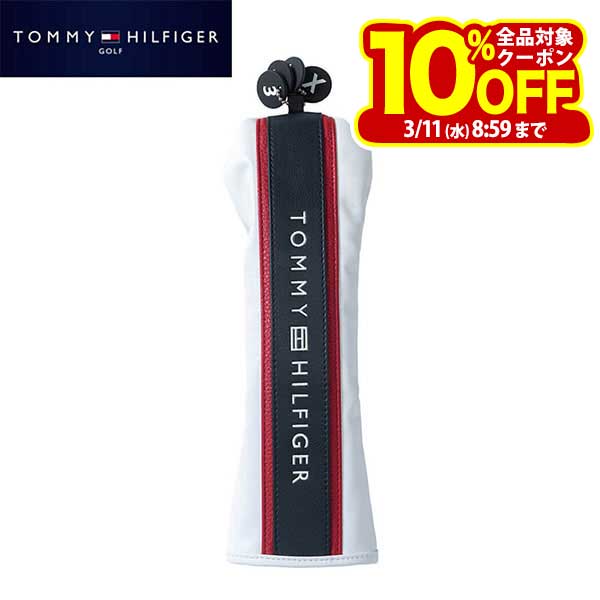 TOMMY HILFIGER GOLF トミー ヒルフィガー ゴルフ ユニセックス スリッポン型 ヘッドカバー フェアウェイウッド用 THMG1FH2 00 ホワイト　2025年モデル シンプルながらにも、配色が効いているデザイン。後ろ面の...