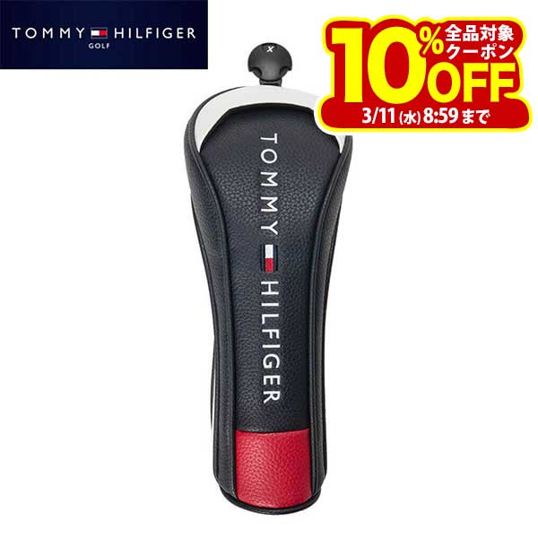 TOMMY HILFIGER GOLF トミー ヒルフィガー ゴルフ ユニセックス ベーシック ヘッドカバー フェアウェイウッド用 THMG4SH2 30 ネイビー　2025年モデル レザー調PU素材のスリップオンタイプヘッドカバー。内側に...