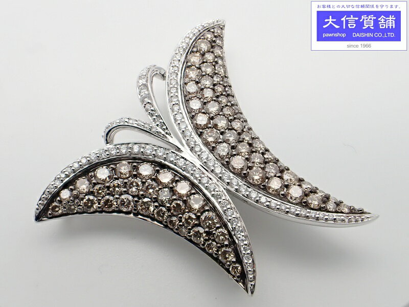 商品の詳細 &nbsp;商品名 K18 ホワイトゴールド ダイヤ ペンダントトップ ブローチ D2.84ct 0.45ct バタフライモチーフ 蝶 11.6g 新品同様品 【送料無料】 &nbsp;管理番号 C-8356 &nbsp;特徴 ...