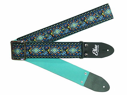 メーカー：Elara Straps 商品名：Peacock Queue Fresque Blue Ultrasuede 幅=50mm　長さ=850mm〜1450mm　カラー=Fresque Blue　裏地=Ultrasuede 70年代のカ...