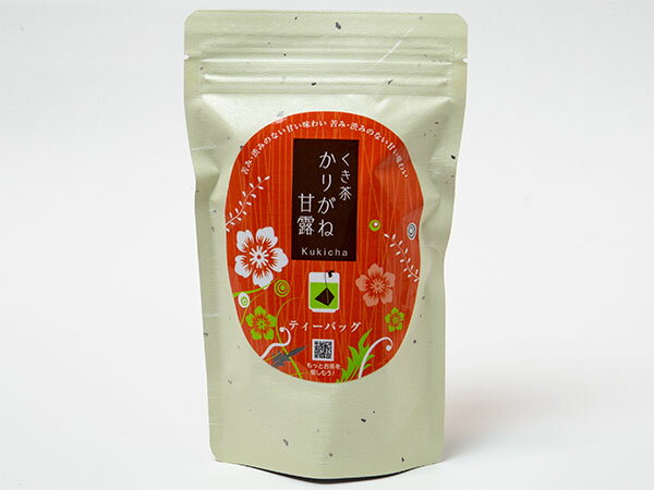 　茶葉は煎茶製造工程から選別されたくき茶を使用しブレンドした、くき茶雁ヶ音　甘露を、手軽にご利用いただける様に細かく裁断してタグ付きナイロンティーバッグに詰めました。 普段は急須に入れてホットで、急須に入れても茶葉の処理が簡単です。 夏は冷...
