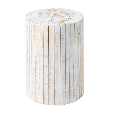 ◆グリーンベース丸太型　Φ30cm◆ ひとつひとつ表情の違う 丸太型のグリーンベース。 ホワイトカラーのナチュラルな雰囲気は グリーンを引き立たせます。 ホワイトインテリアや ナチュラル・シンプルなお部屋に ぴったりのテイストです。 【素材...