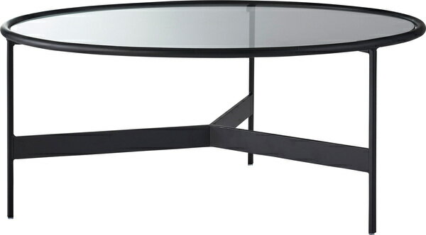 ◆ラウンドガラステーブル LLサイズ◆ シンプルでスタイリッシュなガラステーブル。 マットなブラックアイアンの滑らかな曲線と ハードなガラスを組み合わせたローテーブル。 リビングテーブル/サイドテーブルとして使用したり、 他サイズと2台並べ...