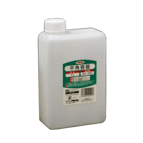 アサヒペン　平角容器　1L　1042−04 JAN：4970925222947 メーカー：（株）アサヒペン / ブランド：アサヒペン / 原産国：日本 特長 ●塗料の小分け、保存、調色など幅広い用途に対応の容器です。 用途 ●塗料の小分け保...