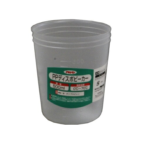 アサヒペン　PPディスポビーカー　500ml　3014−03 JAN：4970925223227 メーカー：（株）アサヒペン / ブランド：アサヒペン / 原産国：日本 特長 ●積み重ねができ保管に便利です。 用途 ●液体の小分けや混合など...