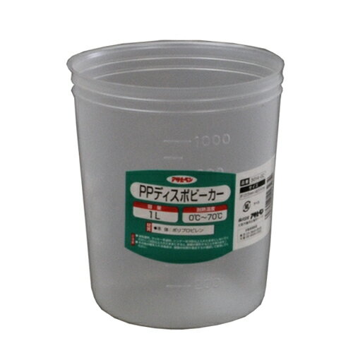 アサヒペン　PPディスポビーカー　1L　3014−02 JAN：4970925223234 メーカー：（株）アサヒペン / ブランド：アサヒペン / 原産国：日本 特長 ●積み重ねができ保管に便利です。 用途 ●液体の小分けや混合などに。 ...