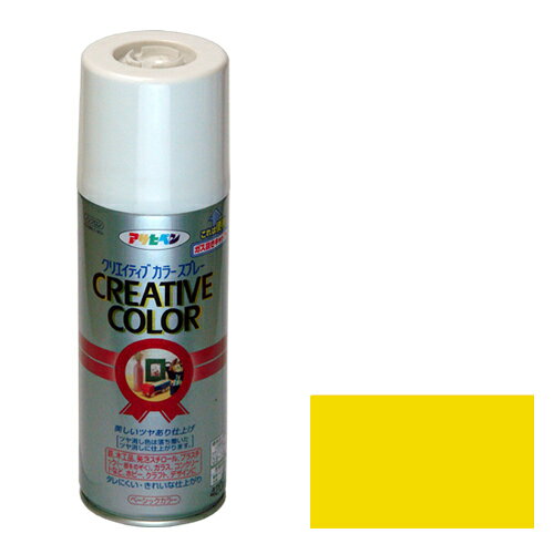 アサヒペン　クリエイティブカラースプレー　420ML　65イエロー JAN：4970925505842 メーカー：（株）アサヒペン / ブランド：アサヒペン / 原産国：日本 特長●タレにくく、きれいに仕上がる合成樹脂エナメル塗料です。●発...