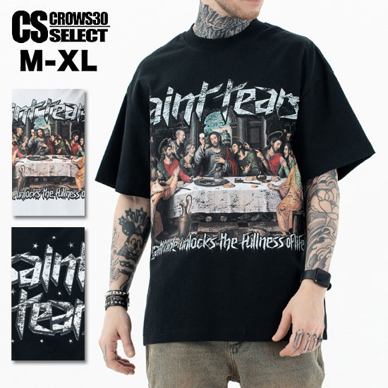 当店の洋服は細身シルエットになります。インポート商品など、サイズ交換・返品などが出来ない商品も数多くありますので、採寸表を必ず確認のうえ、ご注文いただきますよう、お願いいたします。[CROWS 30 SELECT]ルネッサンス風デザインTシ...