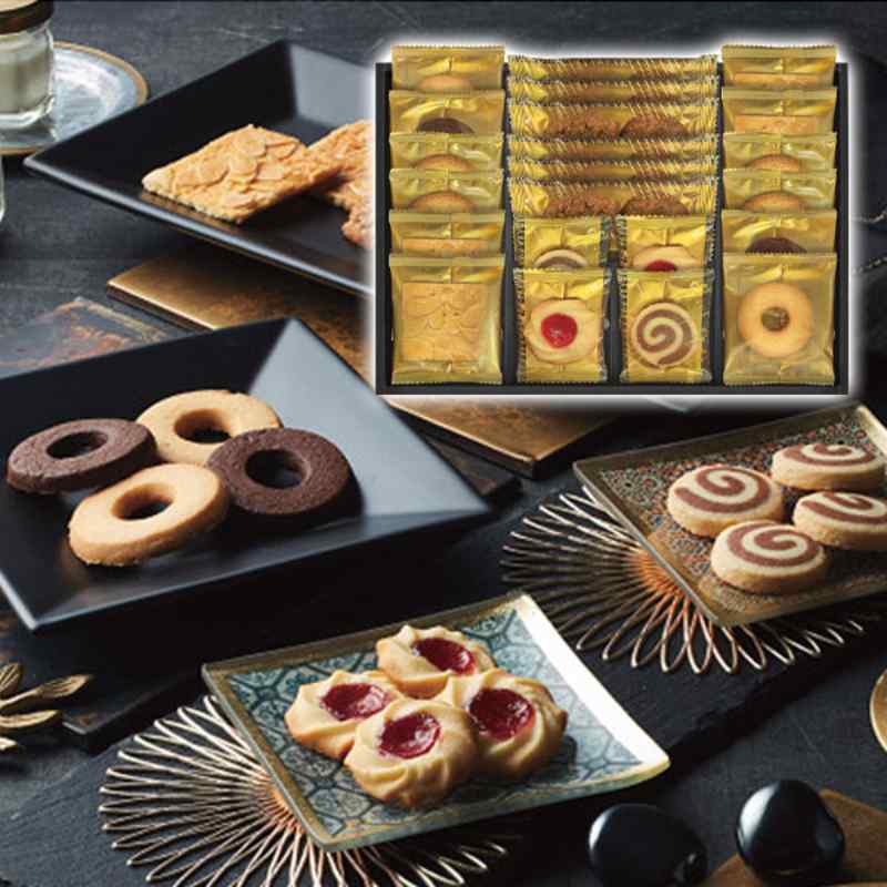 商品内容 クッキー（プチコーヒー2枚入×6、プチラズリン・うずまき・リングバター・リングココア×各2、トフィーアーモンド・アールグレイ×各4） メーカー品番SC-CC 包装種別区分化粧箱入 箱サイズ幅 29.2×奥行 21.2×高さ 4.5...