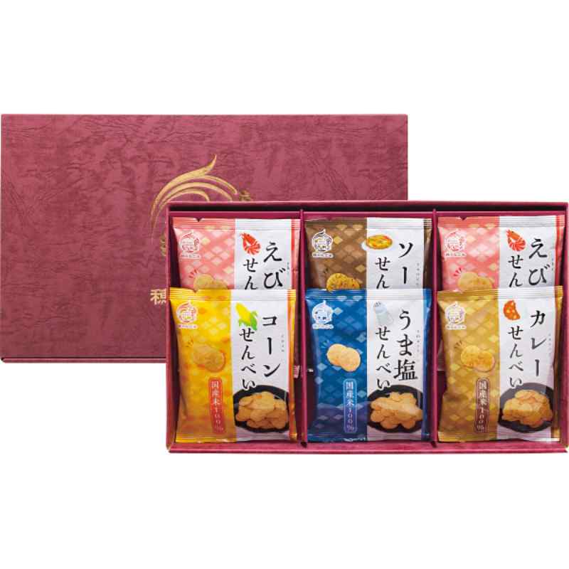 商品内容 えびせんべい15g×2、コーンせんべい・ソースせんべい・うま塩せんべい・カレーせんべい各15g×各1 メーカー品番BK-AE 加工地日本 包装種別区分化粧箱入 箱サイズ幅 30.9×奥行 18.8×高さ 4cm 重量228g 保存...