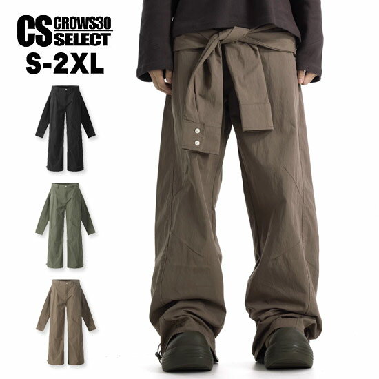 当店の洋服は細身シルエットになります。インポート商品など、サイズ交換・返品などが出来ない商品も数多くありますので、採寸表を必ず確認のうえ、ご注文いただきますよう、お願いいたします。[CROWS 30 SELECT]袖付きデザインルーズワイド...