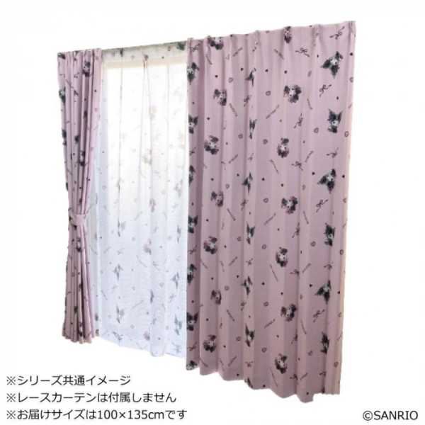 クロミ＆マイメロディ 真夜中のメロクロ カーテンセット■お部屋が即座にサンリオワールドへ！大人気「真夜中のメロクロ」デザインのカーテンが、毎日の暮らしを特別な空間に彩ります。大人かわいい魅力で、子供部屋はもちろん、寝室やリビングを華やかに演...