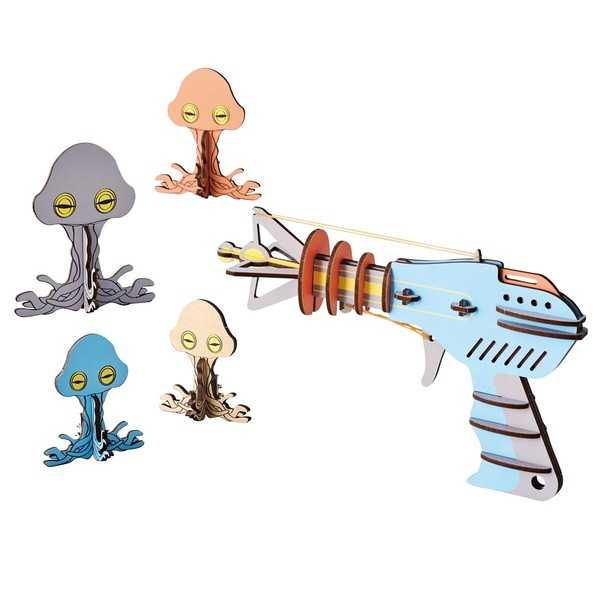 創造力を育む木製工作キット・光線銃と宇宙人の射的遊び■自分で作る達成感と遊びの融合ただの玩具ではなく、組み立てる過程から楽しめる木製クラフトキットです。自分の手で完成させた光線銃で、宇宙人を狙い撃つ射的ゲームは格別な体験となります。■集中力...