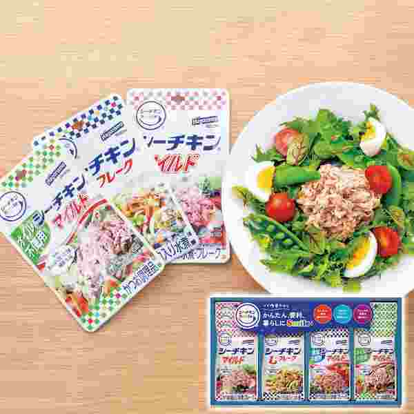 毎日の食卓に笑顔を届ける、贅沢なパウチギフト手軽に使えてゴミも出ない、現代のライフスタイルに寄り添う「シーチキンSmile」の詰め合わせです。大切な方への贈り物や、ご自宅での少し贅沢な常備食として大変喜ばれています。■ 本贈り物の魅力とベネ...