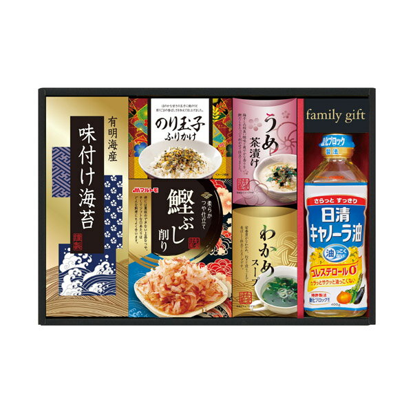 日清キャノーラ油と、食卓にあると嬉しい食品を詰め合わせました。価格内訳・商品価格：3,240円(税込)・税率：8％・送料：送料無料商品内容・セット内容:日清キャノーラ油400g・有明海産味付け海苔（3切4枚）・のり玉子ふりかけ（2袋入）・鰹...