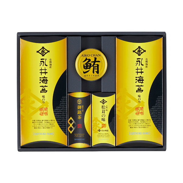 永井の味付海苔と、深蒸し茶、食卓にあるとうれしい食品の詰め合わせです。価格内訳・商品価格：3,780円(税込)・税率：8％・送料：送料無料商品内容・セット内容:永井味付海苔（8切12枚）×2、まぐろ油漬（フレーク）×1、永井お吸い物（2袋入...