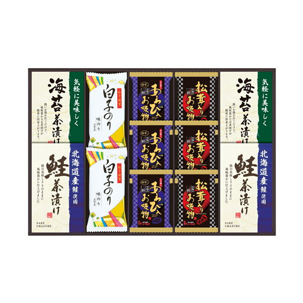 あわび・松茸を使用したお吸い物と、北海道産鮭のお茶漬けやのり茶漬けなど豪華な海の幸を詰め合わせました。価格内訳・商品価格：5,400円(税込)・税率：8％・送料：送料無料商品内容・セット内容:あわび入お吸い物・松茸入りお吸い物各3、北海道産...