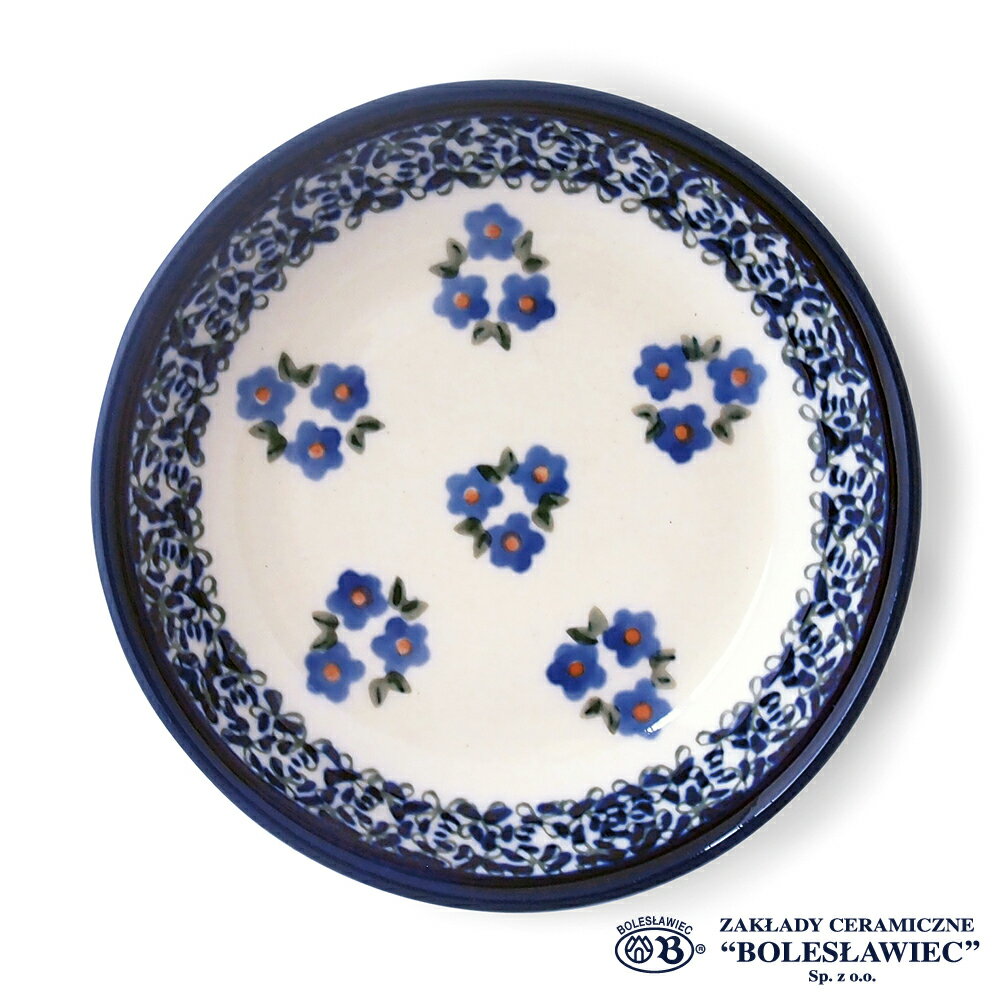 ポーランドザクワディ ボレスワヴィエツ陶器社の小皿です。 縁の立ち上がりがありますので、豆皿のように使用したり、クッキーなどのお茶うけに使用したり、色々と活躍しそうです。 サイズ-直径：約12cm/高さ：約3cm/容量：0.1L 電子レンジ...