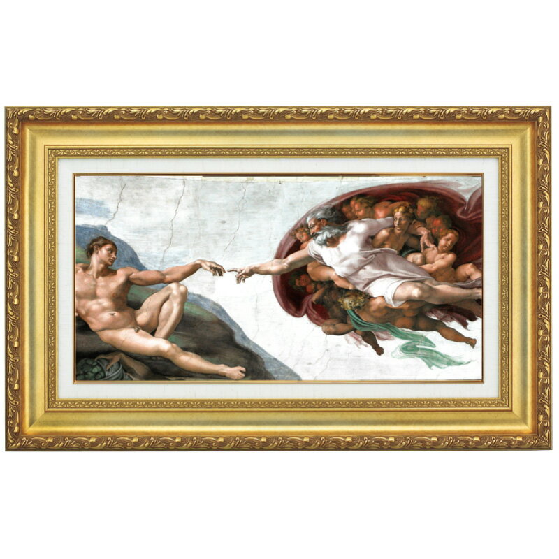 今にも触れあおうとしている指と指。旧約聖書の『創世記』に登場する神が、最初の人類アダムに生命を吹き込む場面とされている。ルネサンス盛期の芸術家であるミケランジェロの最も有名な作品の一作。ヴァチカンのシスティーナ礼拝堂に描いたフレスコ画の一部...