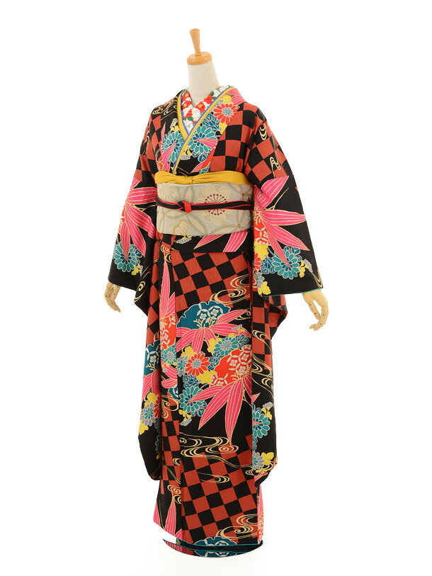 楽天市場】市松模様(種類(着物)振袖)(レディース 楽天市場】市松模様(種類(着物)振袖)(レディース