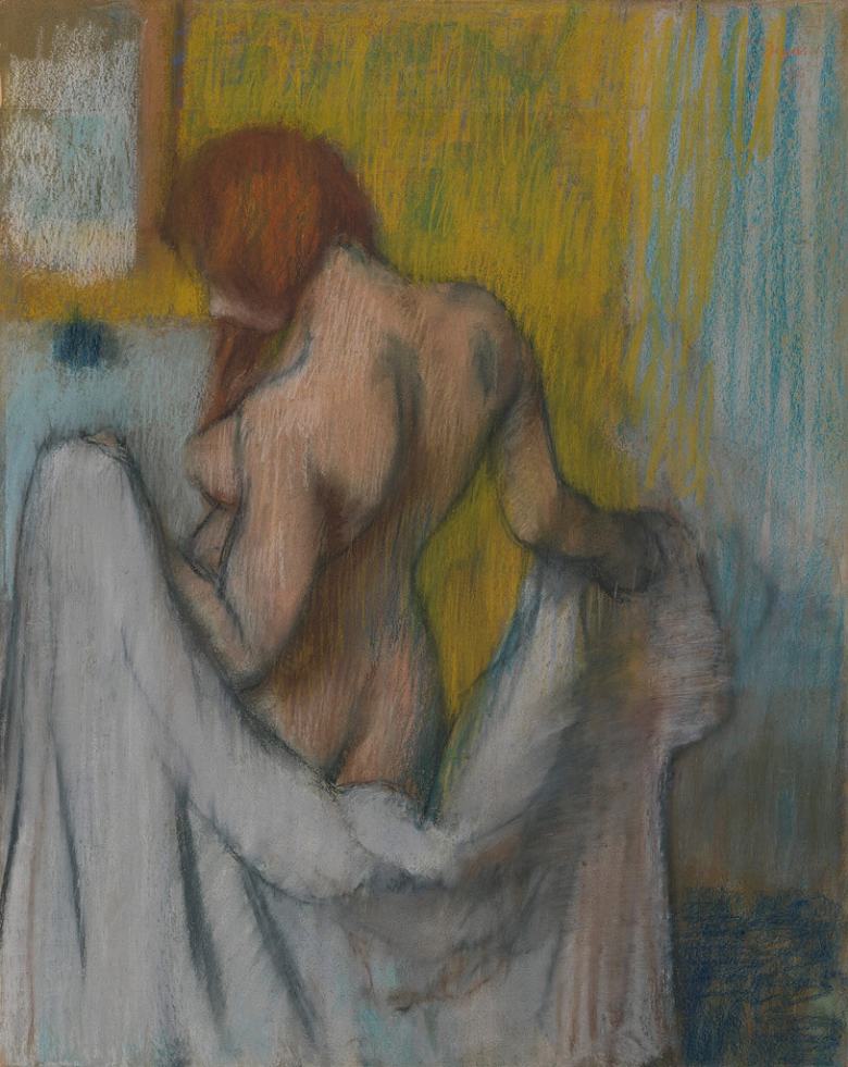 　作者 エドガー・ドガ 作品名 タオルと女性 技法 手描き複製油絵 製作年 1894-1898所蔵： メトロポリタン美術館納期：受注制作につき、納期は「買い物かごに入れる」ボタン上をご覧ください。絵柄サイズ：652x530mm額装サイズ：8...