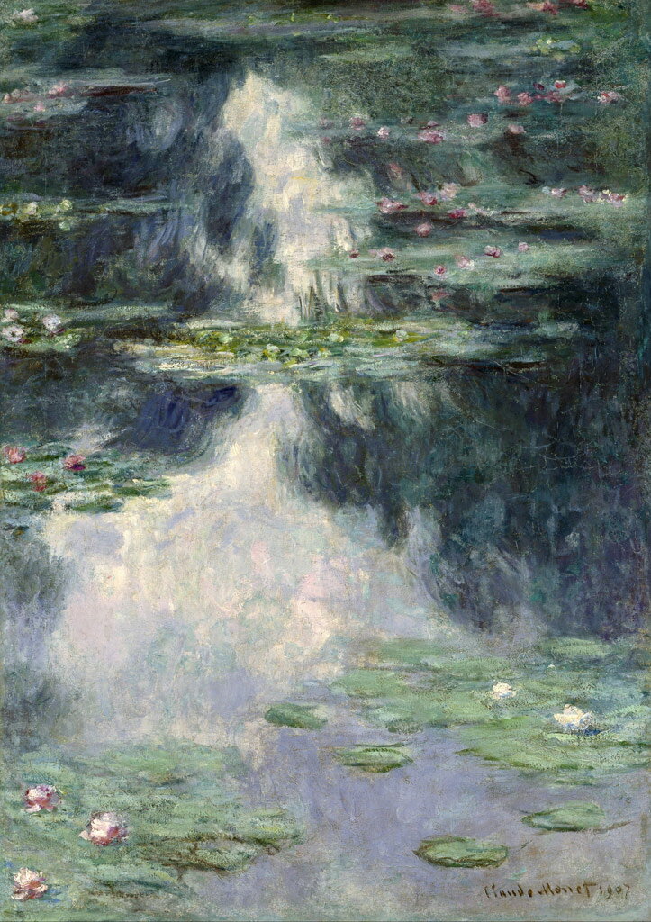 　作者 クロード・モネ 作品名 睡蓮と池 技法 手描き複製油絵 製作年 1907所蔵： イスラエル博物館納期：受注制作につき、納期は「買い物かごに入れる」ボタン上をご覧ください。絵柄サイズ：652x530mm額装サイズ：808x686mmカ...