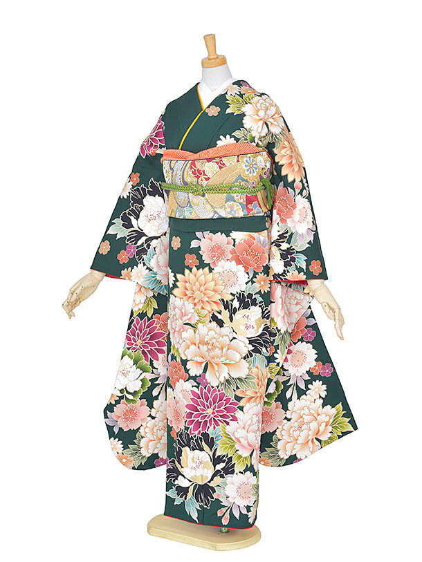 商品情報素材正絹サイズ■着物寸法 肩裄：約66cm／袖丈：約104cm/前幅約25cm/後幅約30cm/着丈169m7号9号11号13号身長150cm~160cm掲載画像について実際の商品になるべく近い色を再現しておりますが、お客様のご覧に...