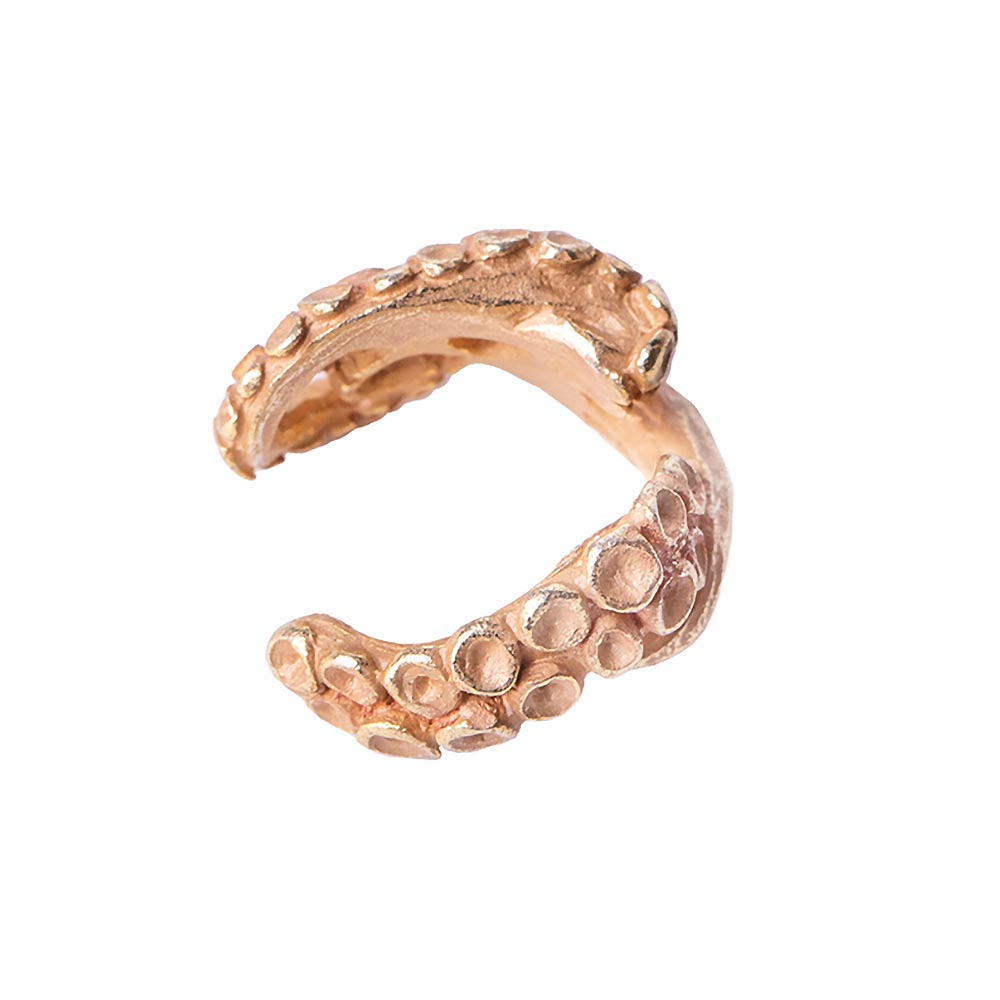 タコ足 イヤーカフ：Palnart Poc（パルナートポック）何かを探しているようなタコの足がイヤーカフになりました。くねくねと動きのある造形にこだわった個性的なアイテムです。耳全体に絡みつくようなダイナミックな雰囲気を演出できます。どこか...