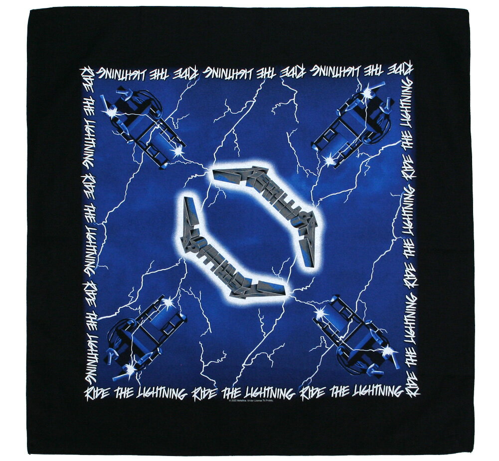 METALLICA / RIDE THE LIGHTNING ・Size : 55cm × 55cm ・100% Cotton ・Official Licensed
