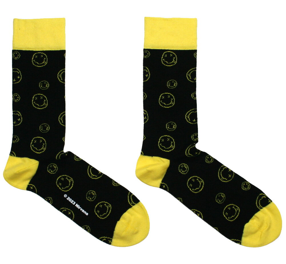 NIRVANA / SMILEY FACE SOCKS ・素材 : 85% Cotton, 13% Nylon, 2% Elastane(Spandex) ・Size : 25.5cm ~ 29.5cm ・Official Licensed...
