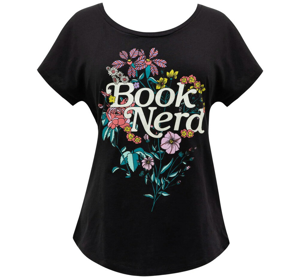 アウト・オブ・プリント BOOK NERD For the book nerd in all of us! Our Book Nerd Floral unisex tee is anUnderlined by Out of Print co...