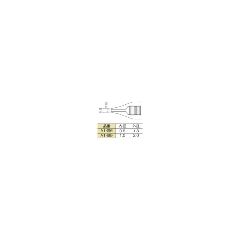 商品名白光 ノズル 1.0mm S型 1本 A1499メーカー名白光商品名称ノズル 1.0mm S型数量1本型番A1499※ご注文前の確認事項・お支払い方法：クレジット決済、銀行振込（商品代引き不可） ・発送に関して：メーカー直送（運送業者...