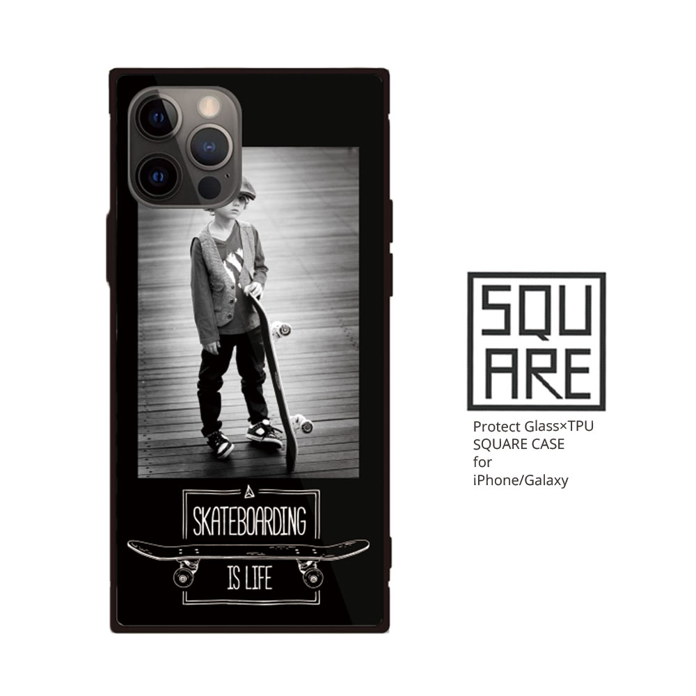 ◆商品説明◆スクエアシルエットのケースに高彩度のデザインプリントを施しました。背面は硬度9Hの強化ガラスでカバーされておりスマホの保護もばっちり。デザインにガラスの光沢が重なるシックなオトナのスマホケースです。◆対応機種◆iPhoneiPh...