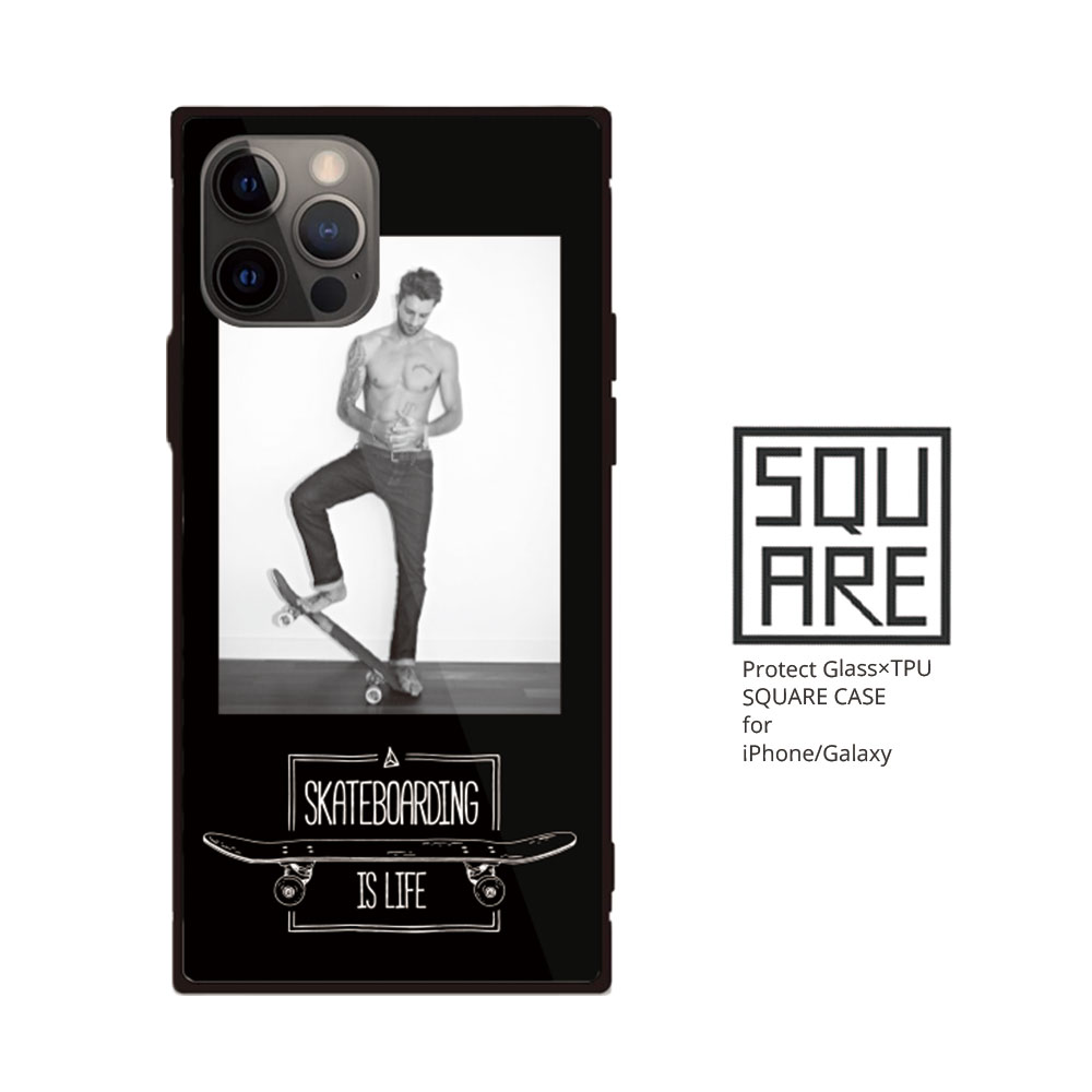 ◆商品説明◆スクエアシルエットのケースに高彩度のデザインプリントを施しました。背面は硬度9Hの強化ガラスでカバーされておりスマホの保護もばっちり。デザインにガラスの光沢が重なるシックなオトナのスマホケースです。◆対応機種◆iPhoneiPh...