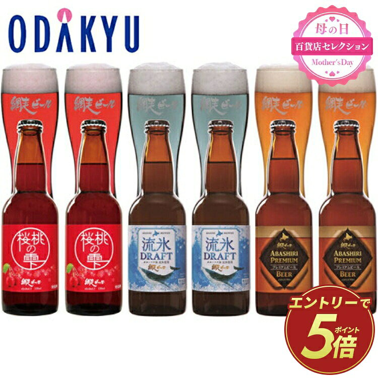 原産地：北海道 箱サイズ：14.5×22×25.5(cm) 重量：約4.0kg 賞味期間：製造日より270日間 内容：流氷ドラフト・桜桃の雫・ABASHIRIプレミアムビール　各2本【商品特長】 網走ビール一番人気の流氷ドラフトを含む詰合せ...