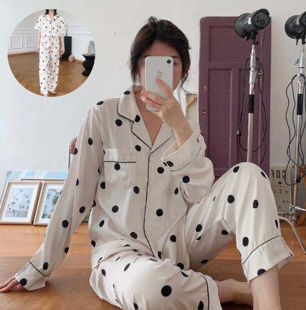 ◆カラー：AB ◆素材：コットン+ポリエステル ◆サイズ S:肩幅：38cm　バスト：100cm　着丈：62cm　パンツ丈：93cm　ヒップ：114cm　ウエスト：60-106cm M:肩幅：40cm　バスト：104cm　着丈：64cm　パ...