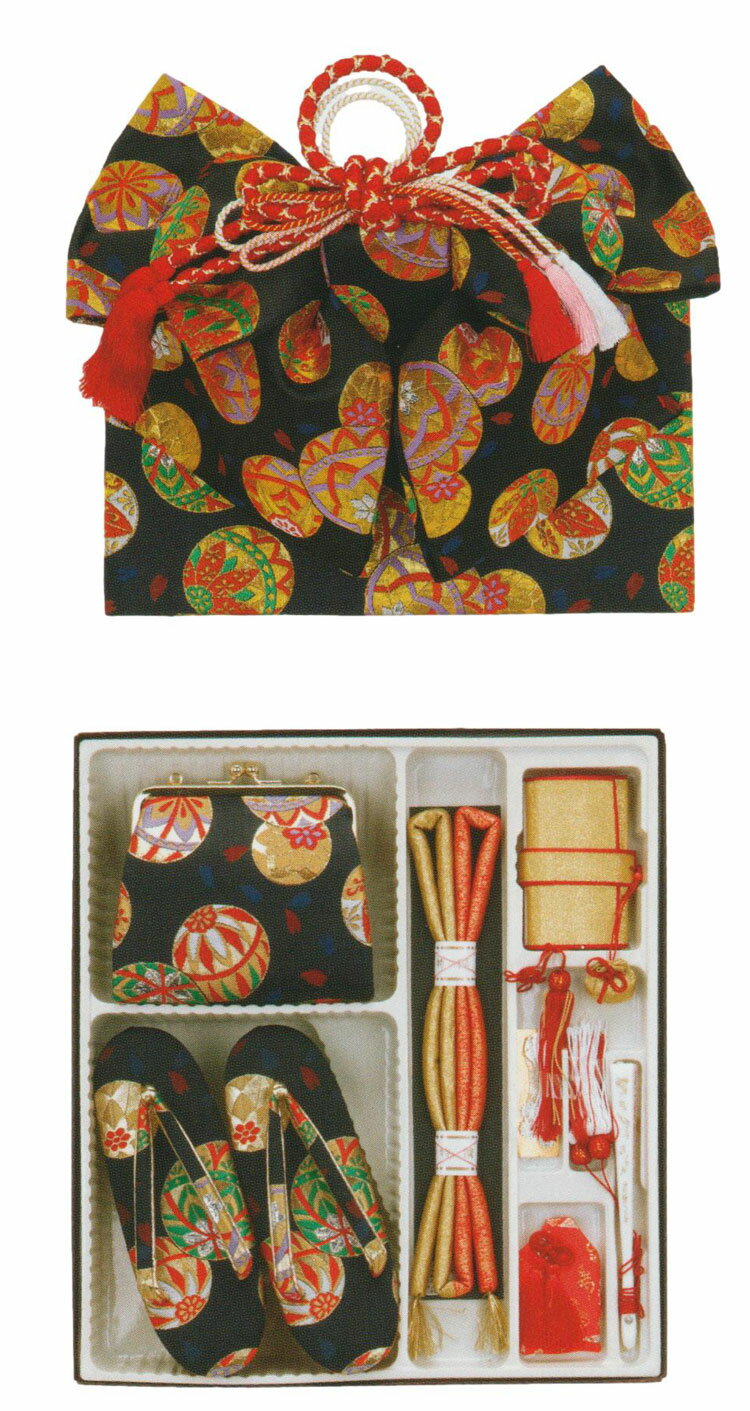 結び帯 はこせこ5点　ペアーセット 七五三からお正月まで、さまざまな晴れの日に大活躍します。 【　結び帯 はこせこ　ペアーセット　】 七五三の七歳のお祝いに豪華な帯と箱せこセットはいかがですか？ 着物を彩るのにかかせない小物類です。 草履や...