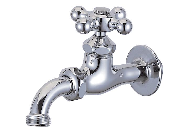 　>> Product / 製品情報 商品名 万能ホーム胴長水栓（クロム） 認証登録 JWWA水道法基準適合品 製造 日本 仕様 壁付け用単水栓 材質：[本体]青銅　[ハンドル]黄銅 吐水口パーツ別売り ネジ規格：PJ1/2（給...