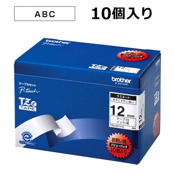 濡れても、汚れても、文字が消えない、はがれない！ ■ 製品の特徴 ■ ● ラベルライター「P−touch（ピータッチ）」専用テープ。 ● ラミネートテープ。 ● ラベル幅：12mm。 ● 色：白地/黒字。 ● 長さ：8m。 ● 入数：10本。