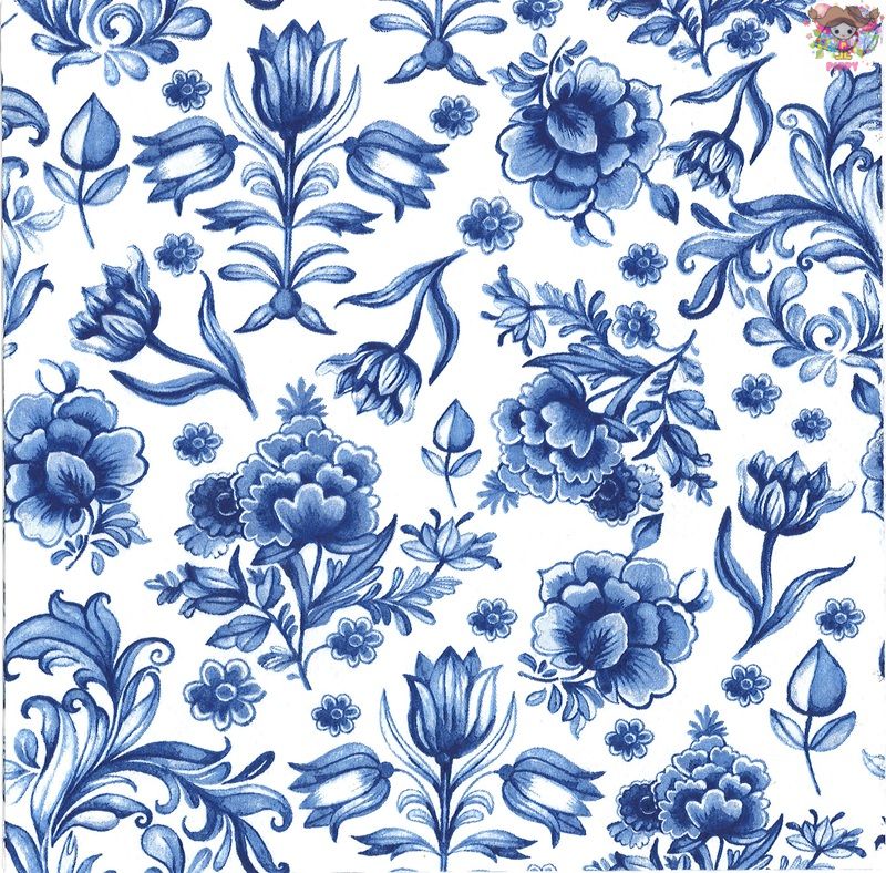 商品詳細 商品名 オランダのAmbiente Europe BV社のペーパーナプキン 柄名 Deft blue Flowers 商品説明 オランダ　Ambiente Europe BV社のペーパーナプキン。ヨーロッパならではの素敵なデザイン...