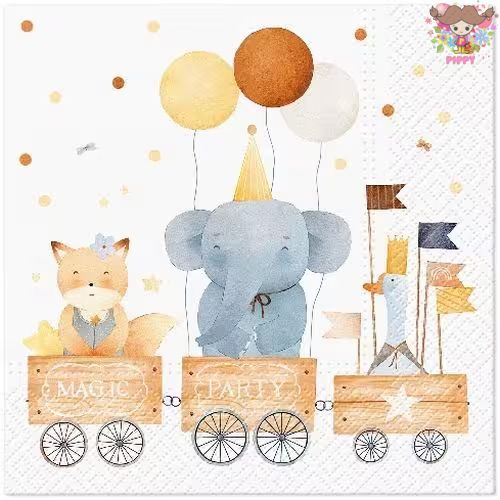 商品詳細 商品名 ポーランドのPAW Sp.zo.o.社製　ペーパーナプキン 柄名 Train of Joy 商品説明 ポーランドのPAW Sp.zo.o.社のペーパーナプキン。ヨーロッパならではの可愛らしいデザインです。 3...
