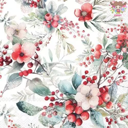 商品詳細 商品名 オランダのAmbiente Europe BV社のペーパーナプキン 柄名 Winter Berries 商品説明 オランダ　Ambiente Europe BV社のペーパーナプキン。ヨーロッパならではの素敵なデザインです。...